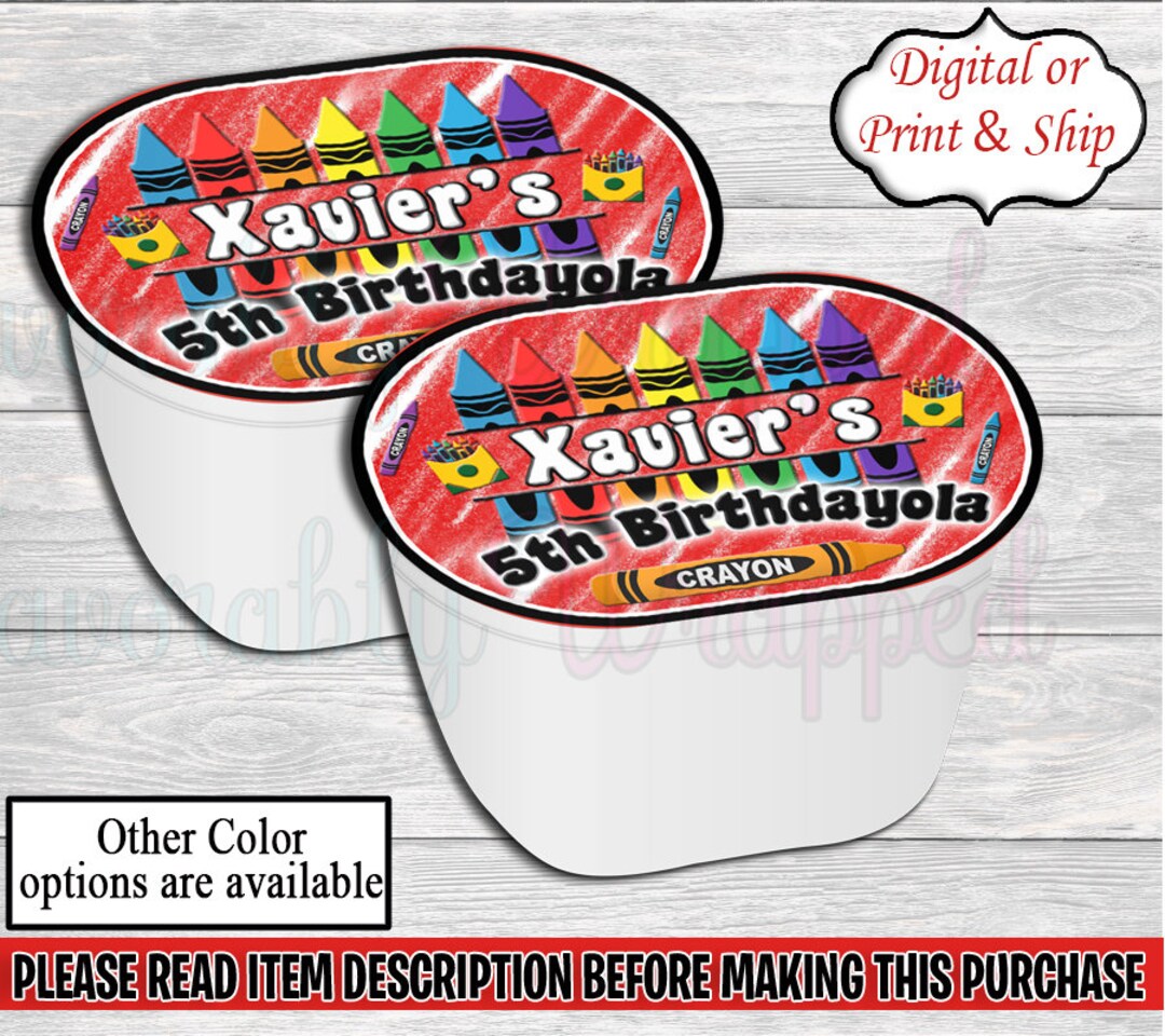 Crayon Pringle Stack Label-art Pringle Stack Label-crayon Birthday-art ...