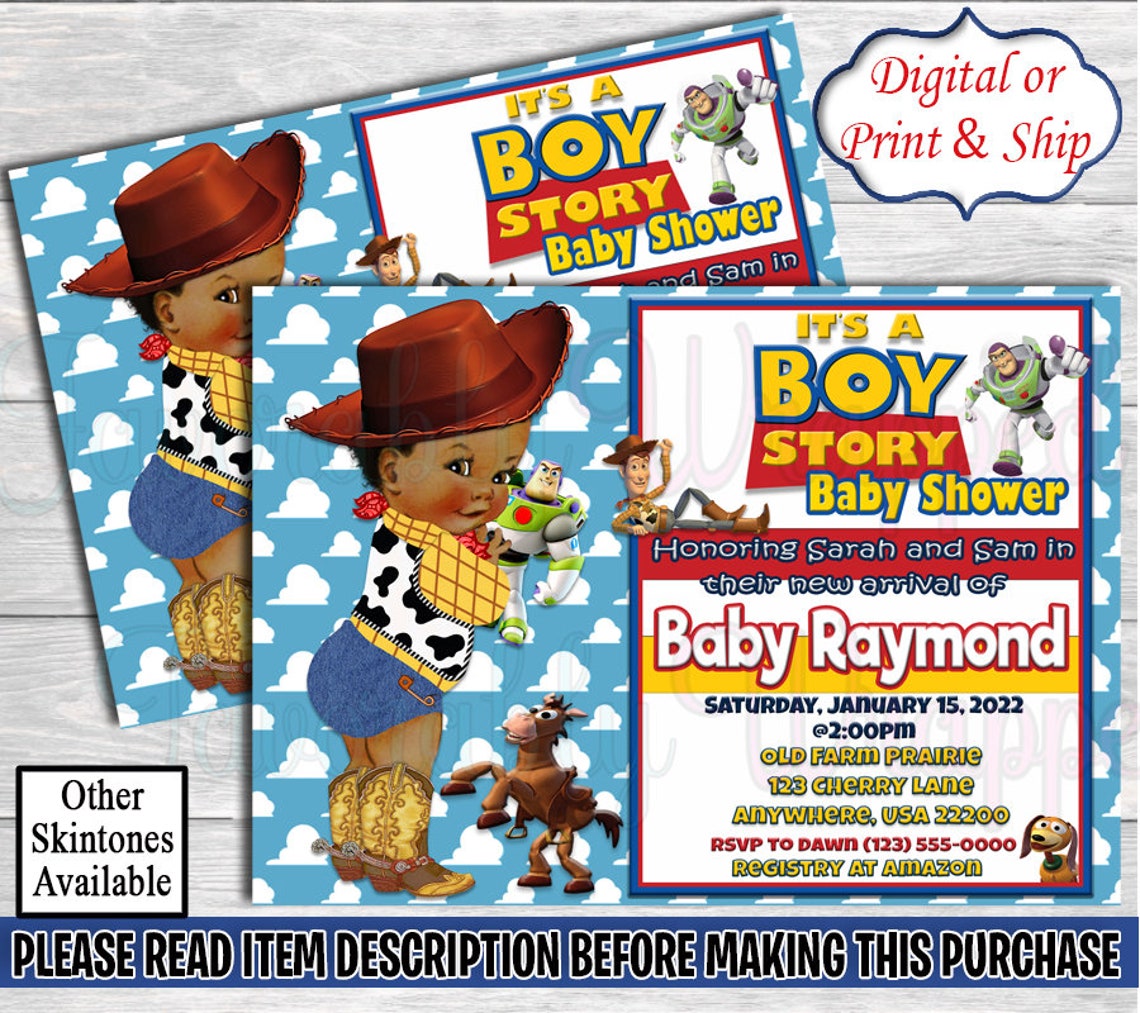 Its a Boy Story Invitation-toy Story Baby Shower Invitation-toy Story ...