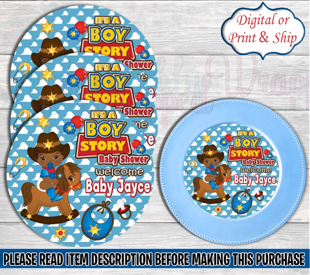 Its a Boy Story Charger Inserts-toy Story Baby Shower Charger Insert ...