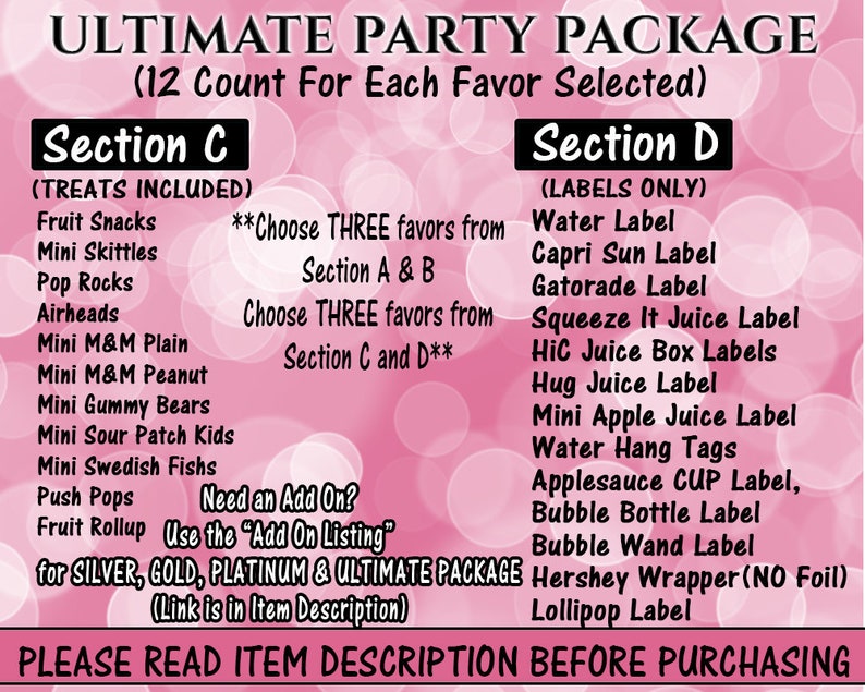 Ultimate Party Package-party Packages - Etsy