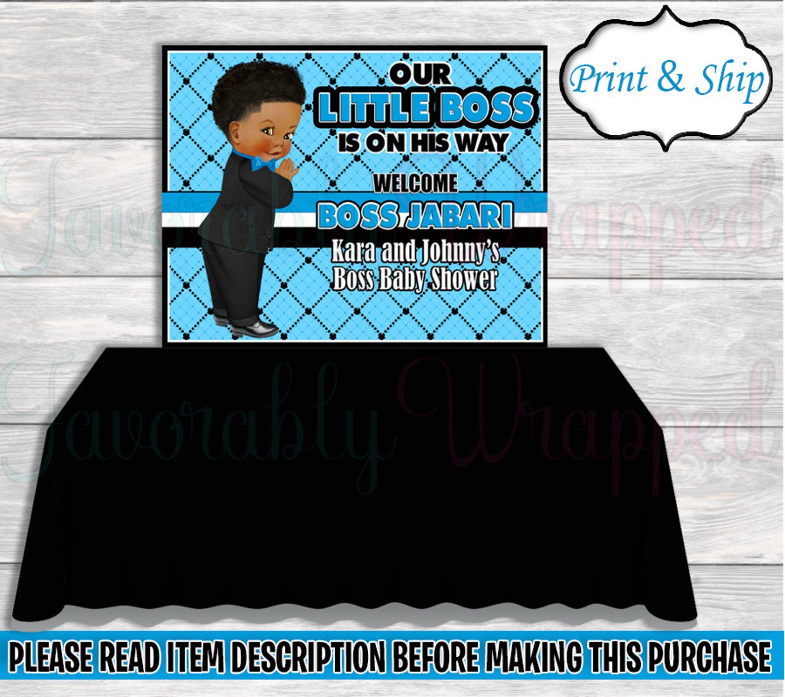 Boss Baby Shower Backdrop-boss Baby Birthday-boss Baby Party-boss Baby ...