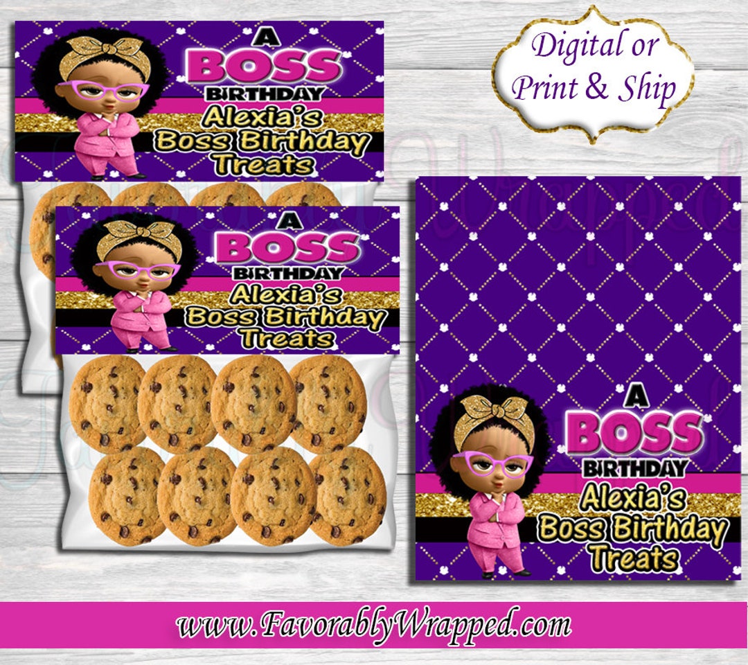 Boss Baby Birthday Treat Bag Toppers-boss Baby-boss Baby Birthday-boss ...