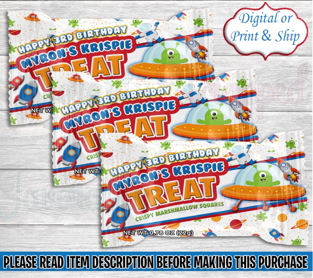 Space Rice Krispie Wrapper-blast off Rice Krispie Wrapper-space ...