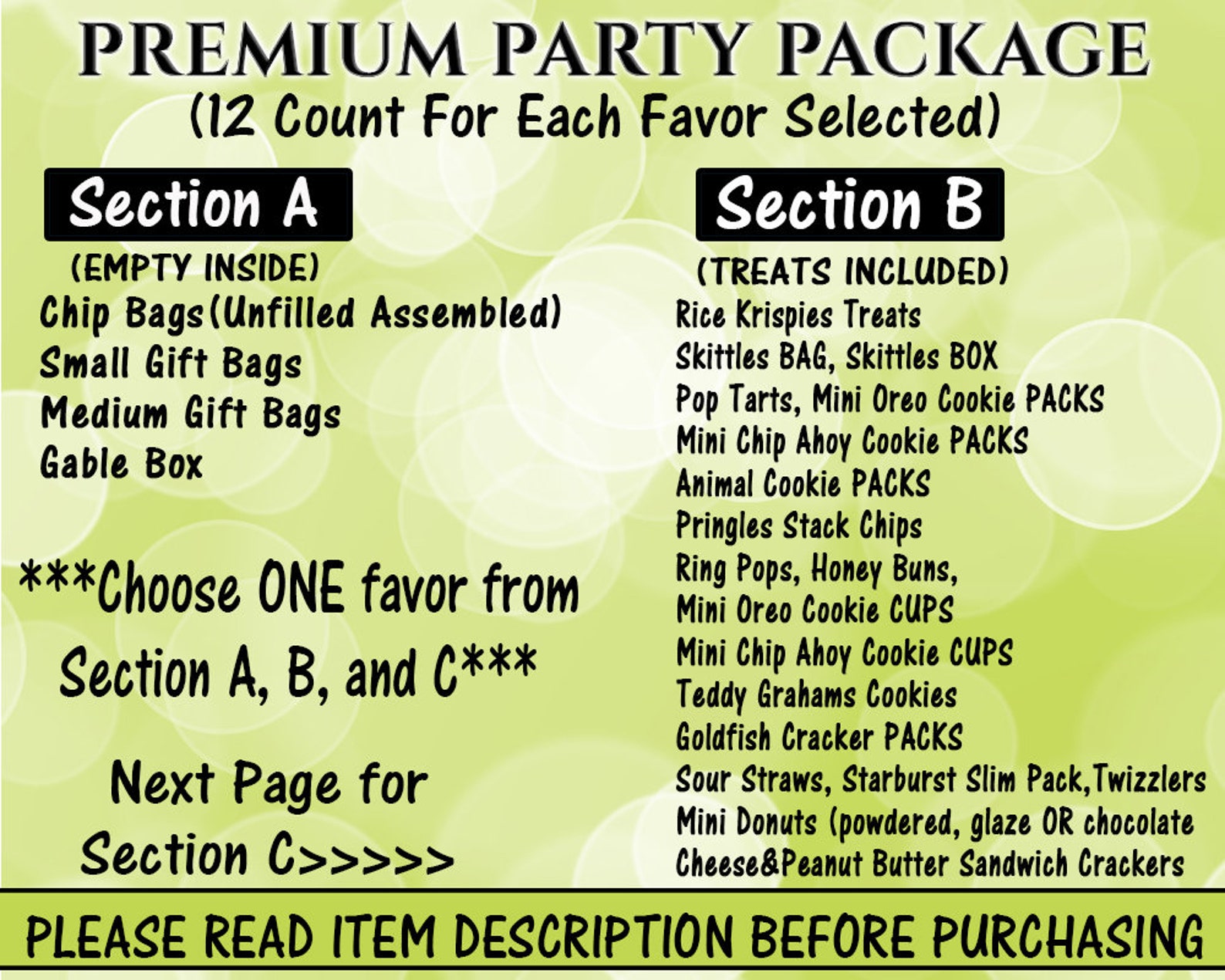 Premium Party Package-party Packages - Etsy