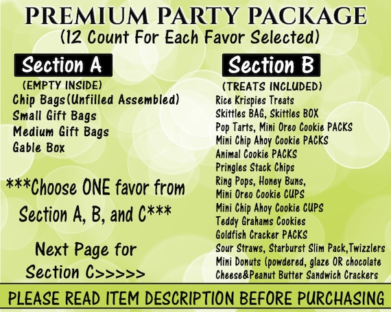 Premium Party Package-party Packages | Etsy
