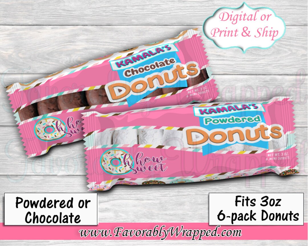 Donut Mini Donut Wrappers-donut Party-donut Birthday-donut Party Favors ...