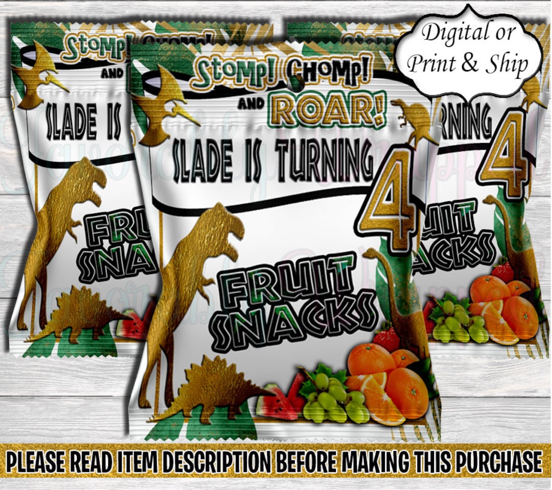 Stomp Chomp and Roar Fruit Snacks-stomp Chomp and Roar Chip Bag ...