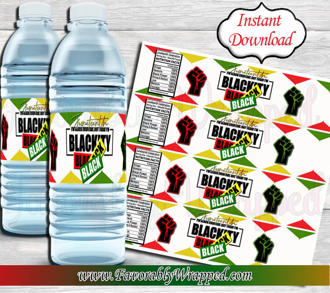 Juneteenth Water Bottle Labels-juneteenth Water Label-juneteenth ...