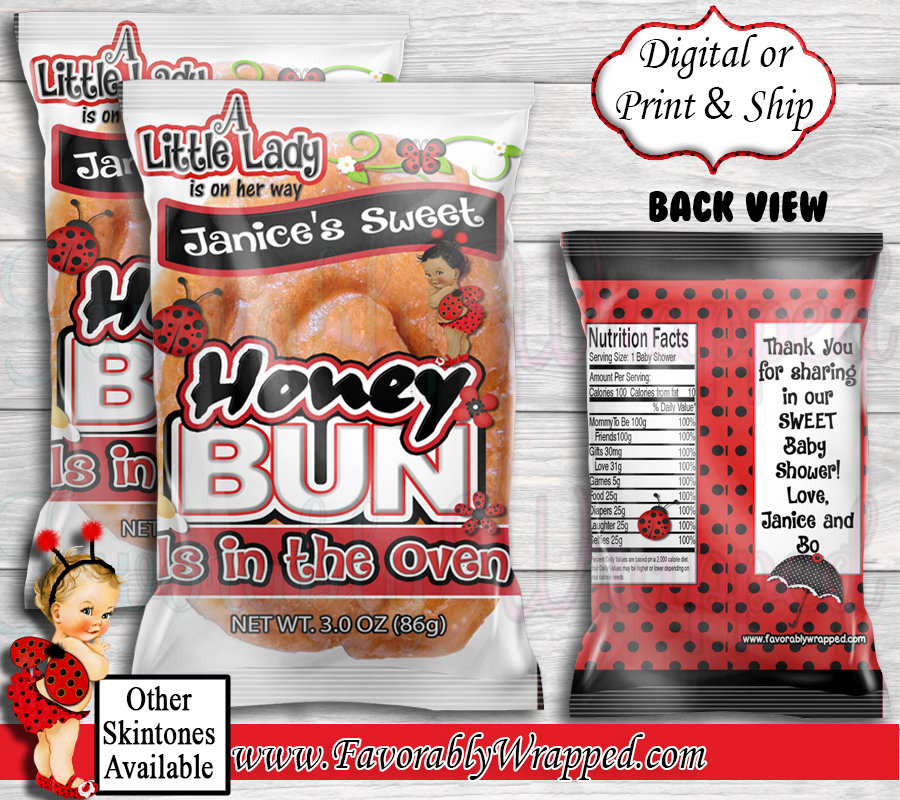 Ladybug Honey Bun Wrapper-Ladybug Baby Shower Honey Bun-Lady | Etsy