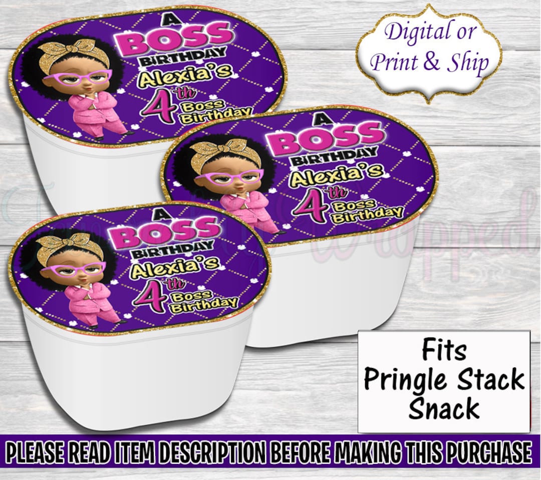 Boss Birthday Pringle Labels-boss Baby Birthday-boss Baby Party-boss ...