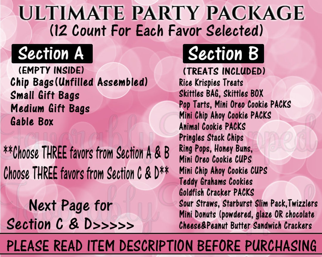 Ultimate Party Package-party Packages - Etsy
