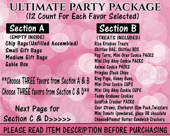 Ultimate Party Package-party Packages - Etsy