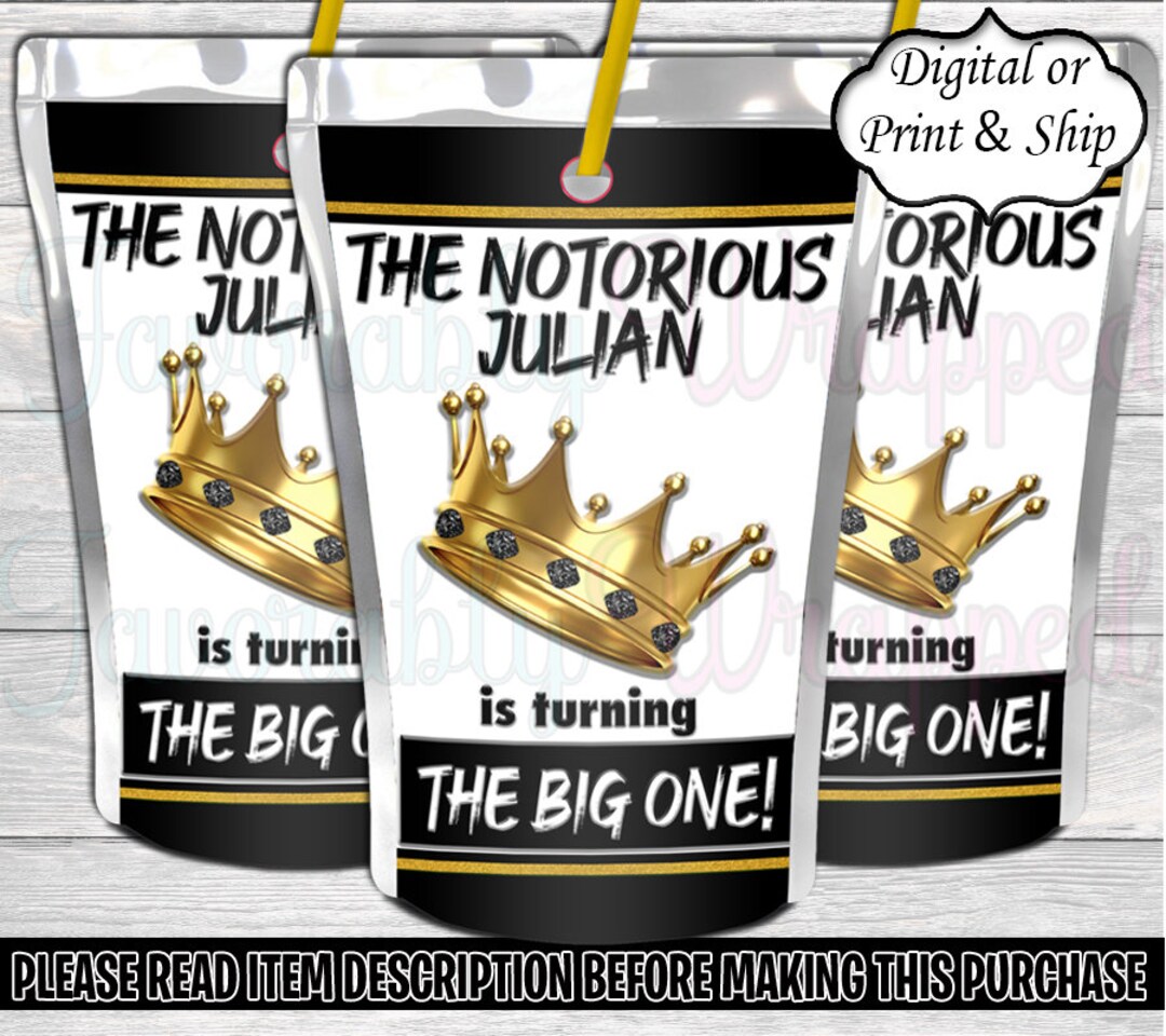 Notorious Juice Label-notorious Party-notorious Chip Bag-notorious ...