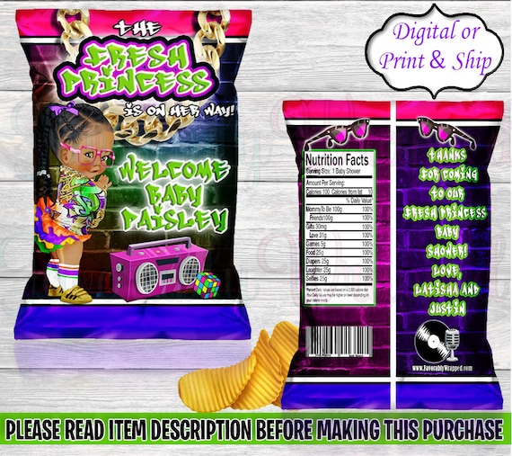 Fresh Princess Chip Bag-fresh Princess Baby Shower-hip Hop - Etsy