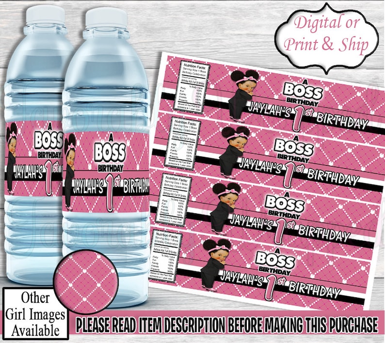 Boss Birthday Water Label-boss Baby Birthday-boss Baby Party-boss Baby ...