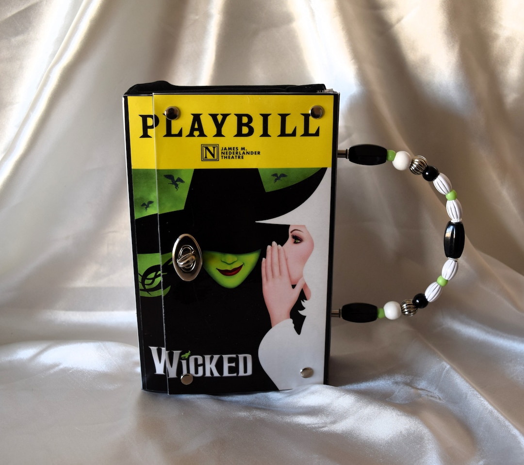 Wicked Playbill Recycled Reclaimed Handbag Purse beaded - Etsy