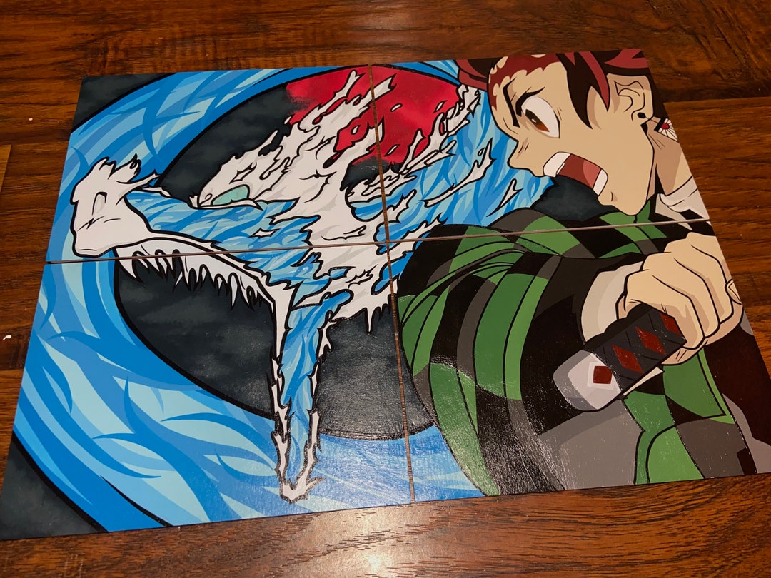 Demon Slayer Tanjiro Sixth Form original Painting - Etsy
