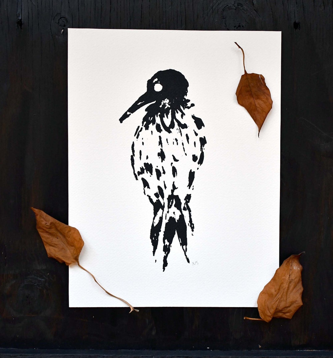 Crow Wall Art Screen Print, Raven Wall Art Screen Print - Etsy
