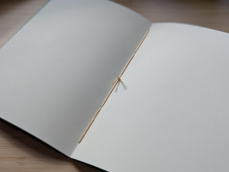 Handmade A6 Notebook - Stitch Bound Spine, Cardstock Cover, 48 Pages of ...