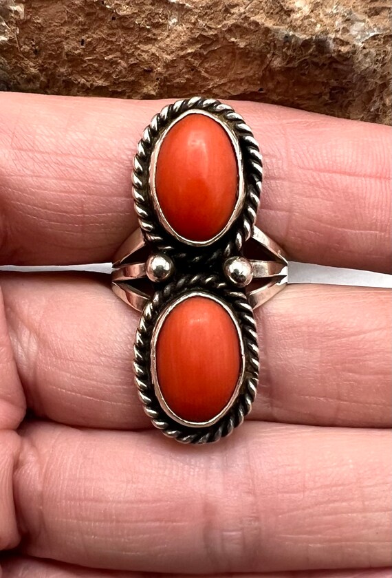 navajo silver coral - Gem