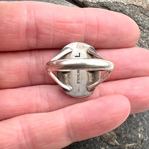 Signed AL Handmade Navajo Sterling Silver Malachite Ring 8.75, Navajo ...