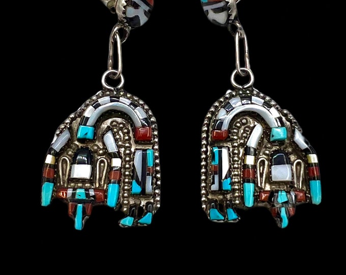Herbert Ester Cellicion Zuni Sterling Silver Turquoise Multi Stone ...