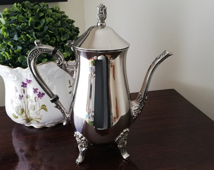 Vintage Ranleigh Silver Plated Teapot ~ Mid Century Silver Teapot ~ Tea ...