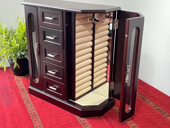 Vintage Wooden Jewellery Wardrobe ~ Jewellery Organis… - Gem