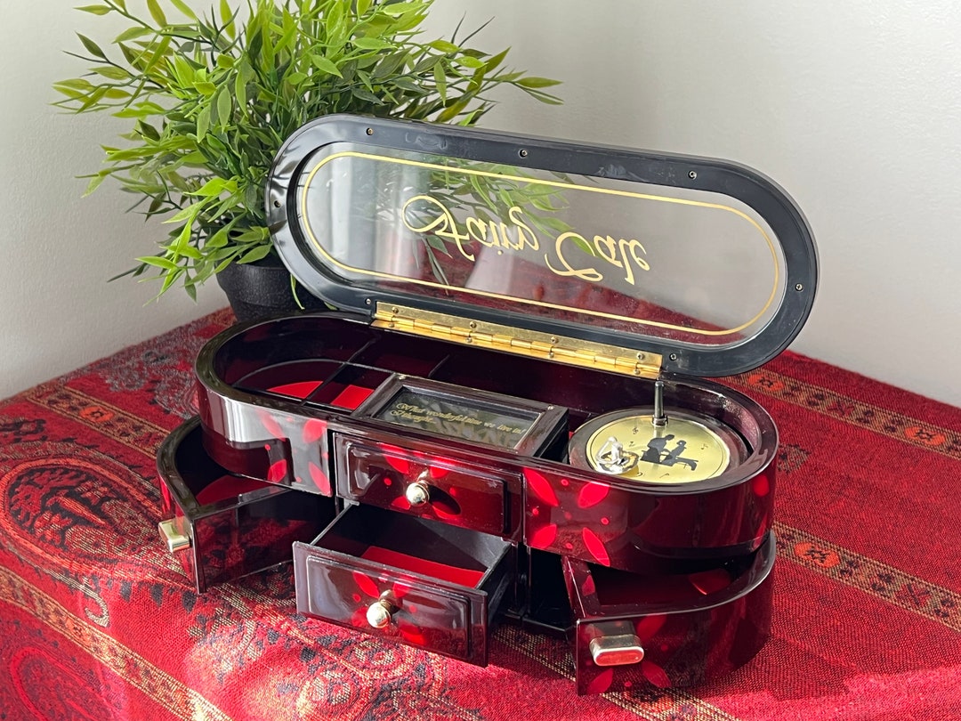 Vintage Lady-mate Sankyo Musical Jewellery Box-wind up Japanese ...