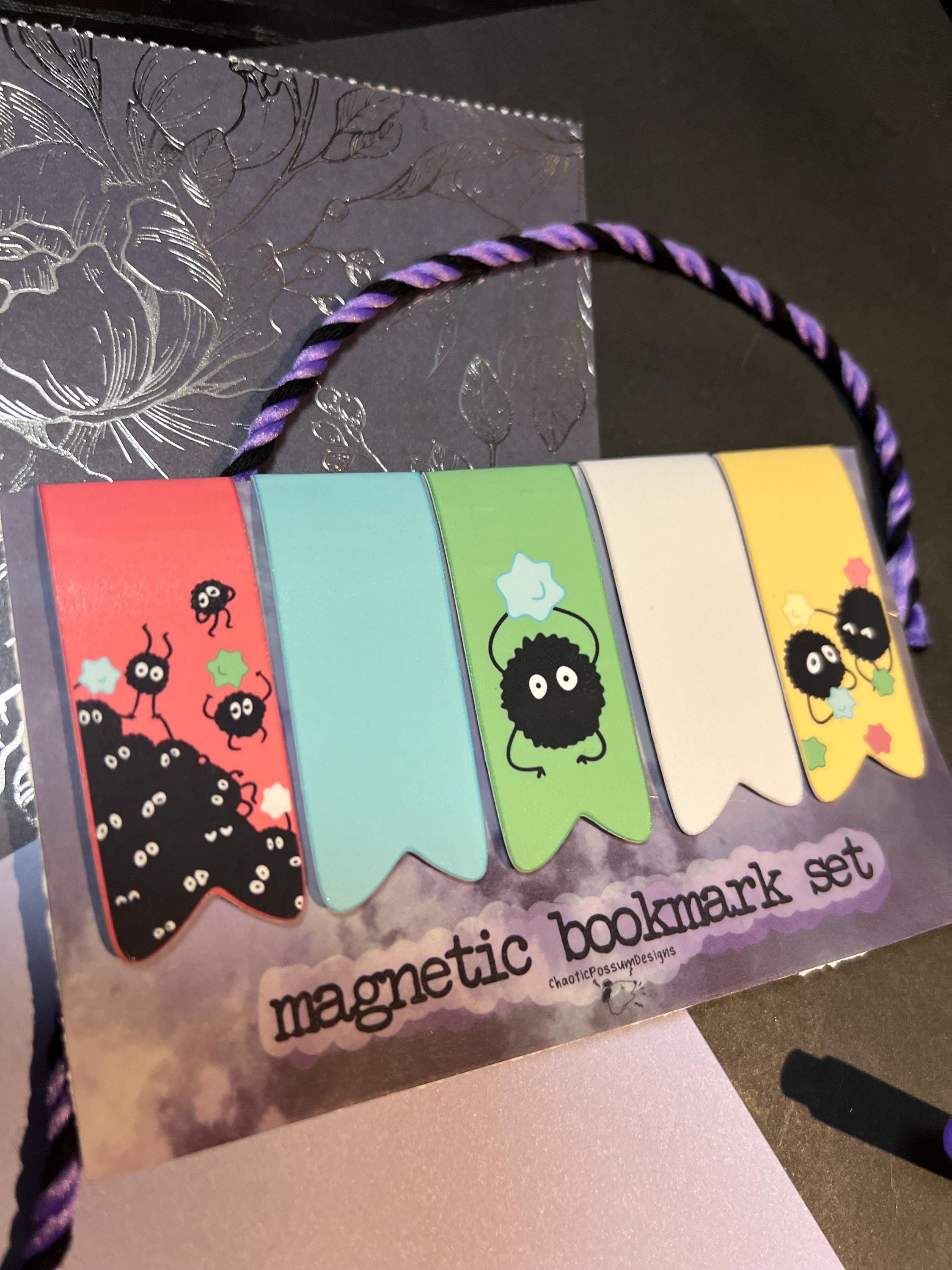 Fuzzy Sprite Magnetic Bookmark Set| Anime Lover Magnet Bookmarks ...