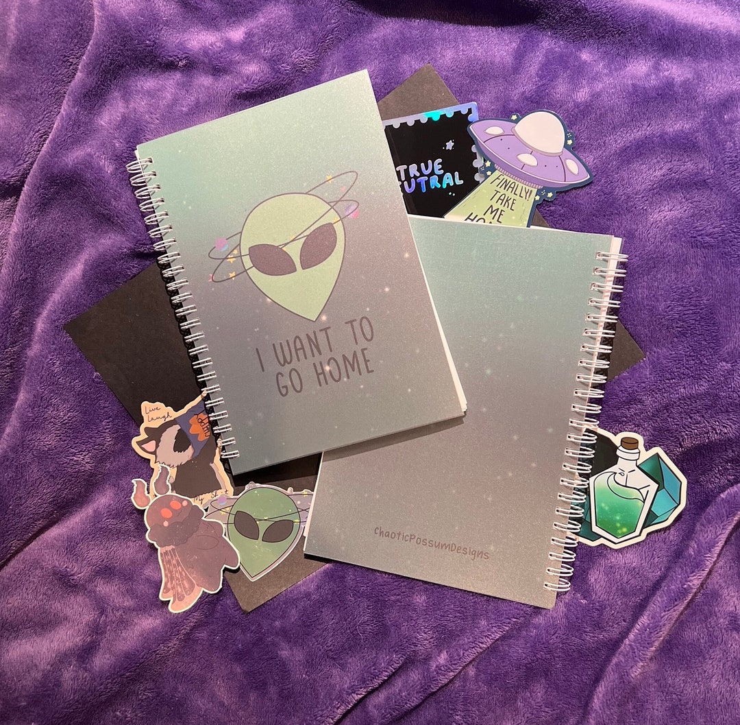 Dizzy Space Alien Reusable Sticker Book | Sticker Collection Book ...
