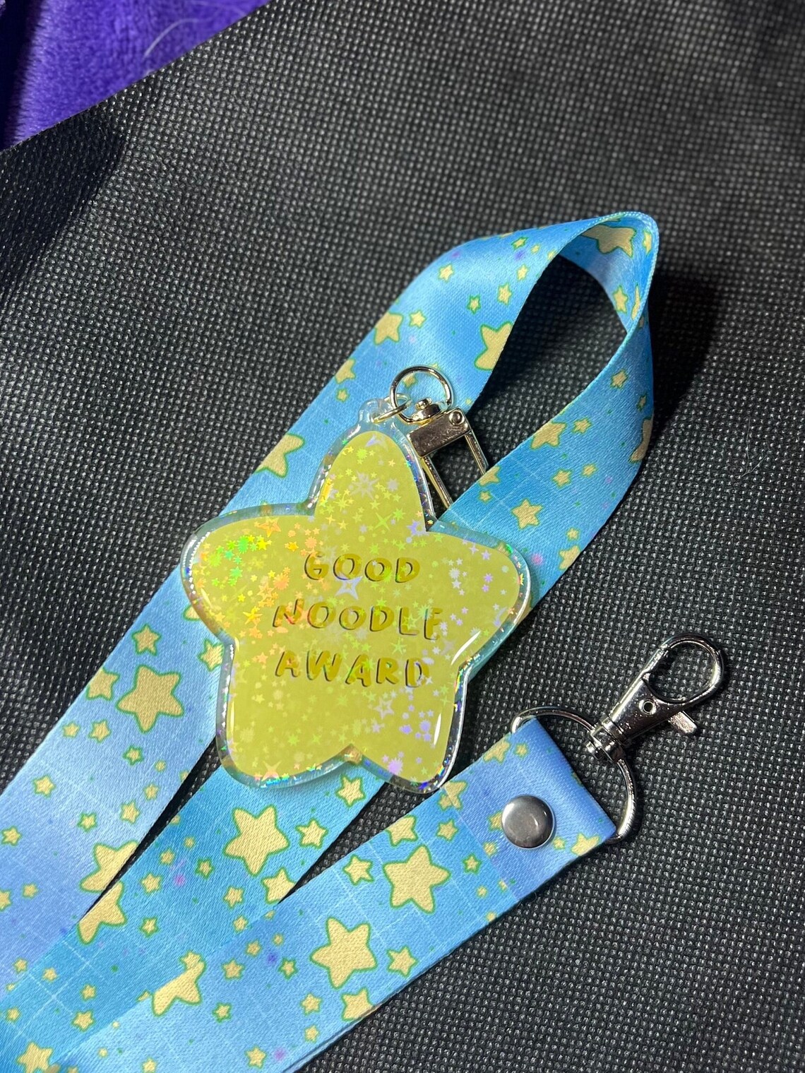 Blue Star Pattern LANYARD |star Lanyard for Keys, Cute Pattern Wristlet ...