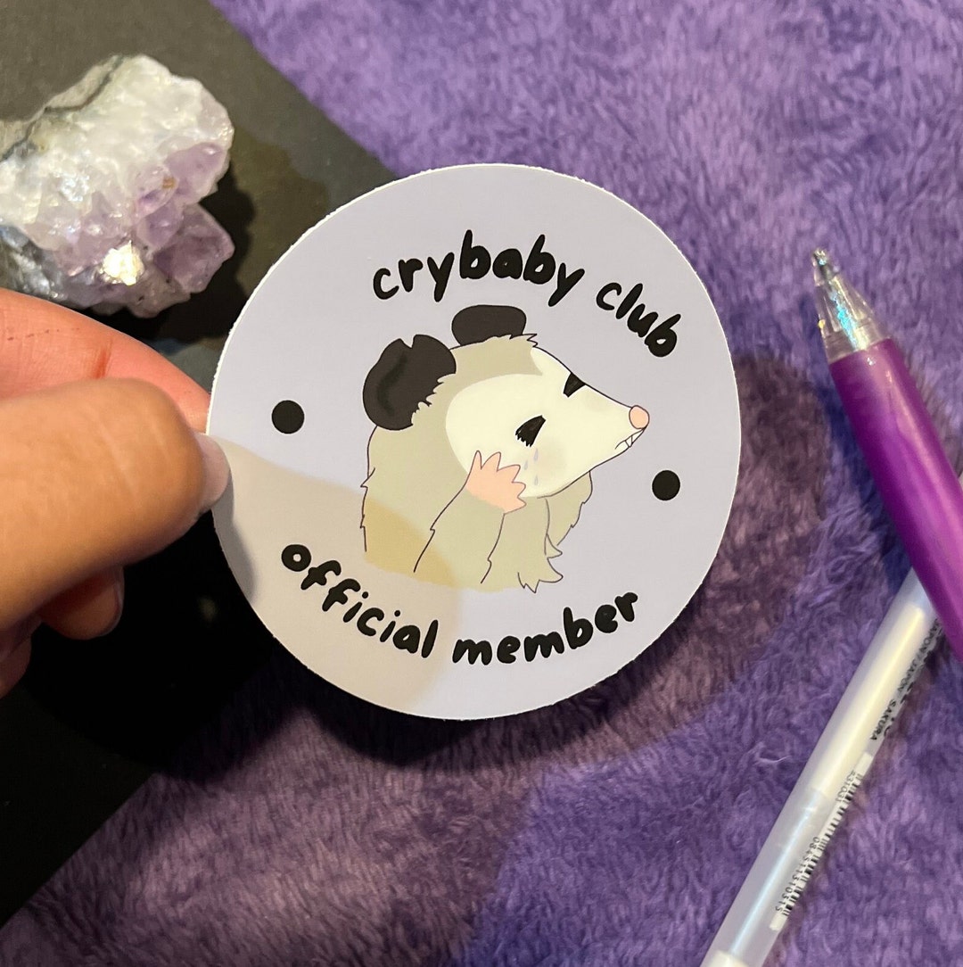 Crybaby Club Member Possum Sticker cute Crying Possum Sticker, Sad ...
