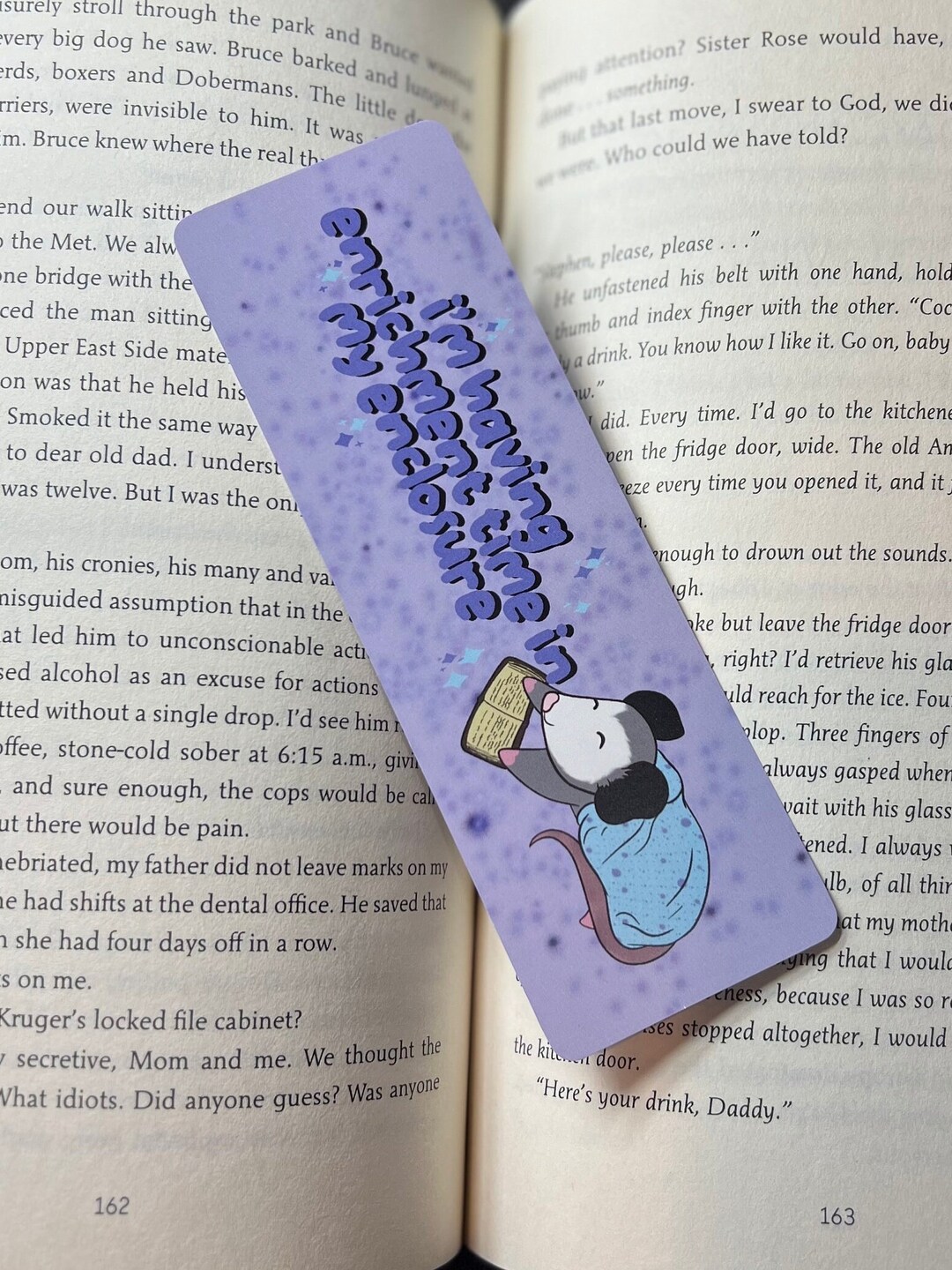 Enrichment Time Bookmark | Cute Possum Enrichment Reading Bookmark ...