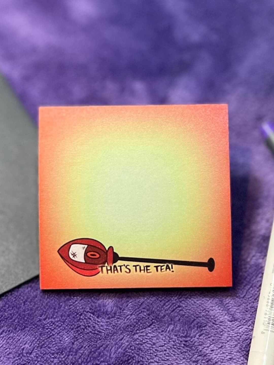 Radio Demon Sticky Note| That's the Tea Stationery, Hazbin Hotel Sticky ...