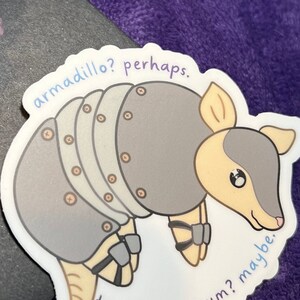 Tactical Possum Armored Armadillo Sticker | Funny Animal Stickers, Armadillo Stickers, Possum ...