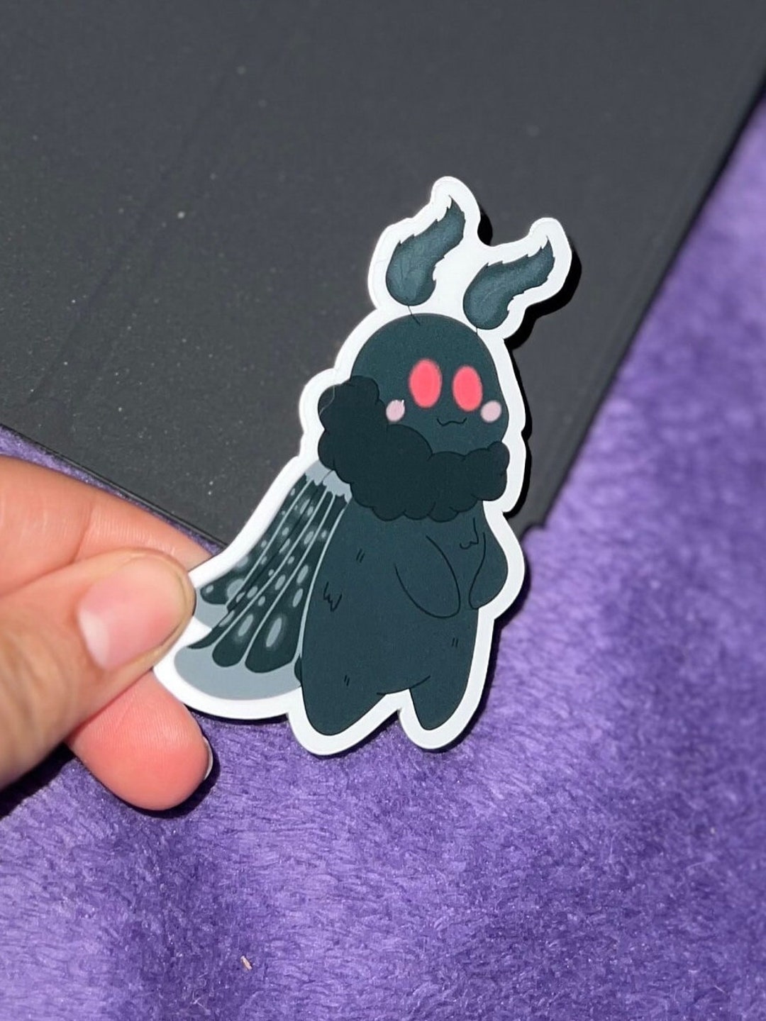 Chibi Mothman MAGNET| Cute Conspiracy Moth Magnet, Baby Local Cryptid ...