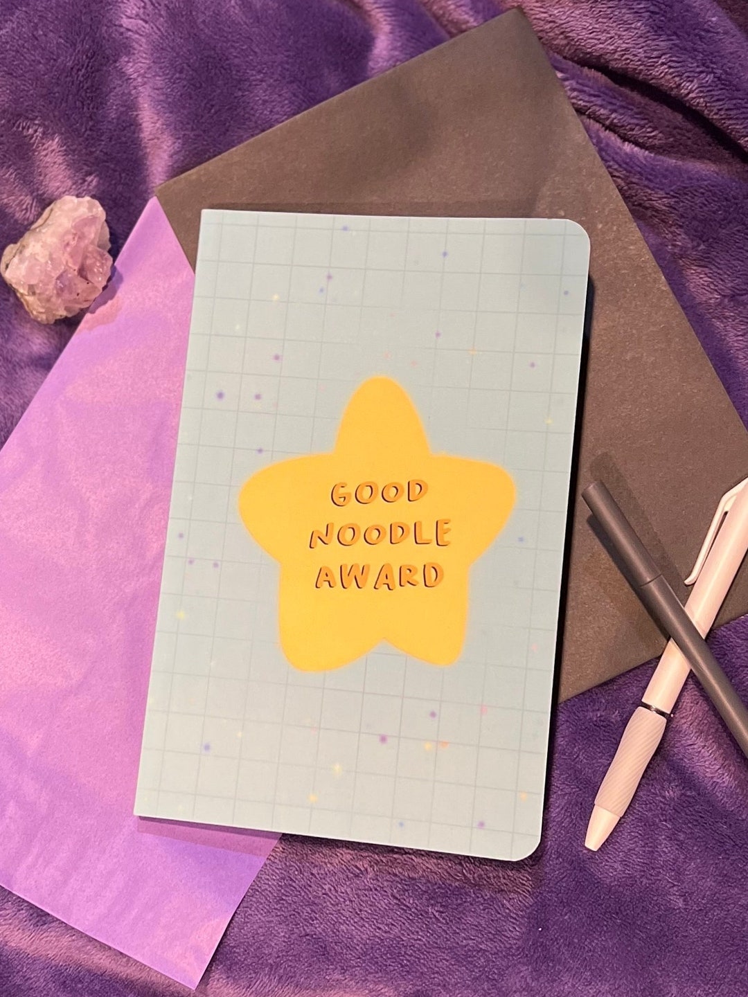 Good Noodle Award Layflat | Dot Grid Notebook, Gold Star Bullet Journal ...