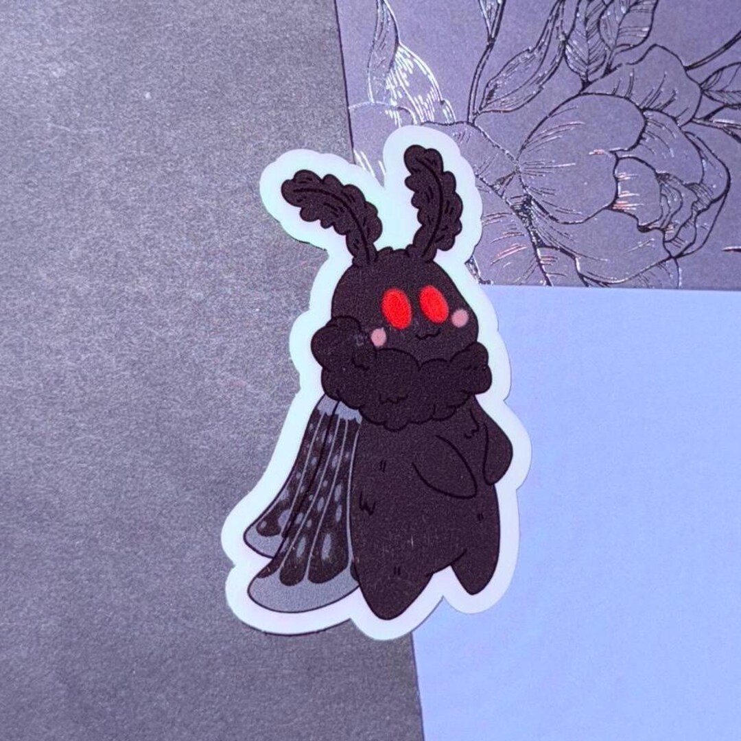 Chibi Mothman Sticker | Cute Moth Sticker, I Believe Conspiracy Sticker ...