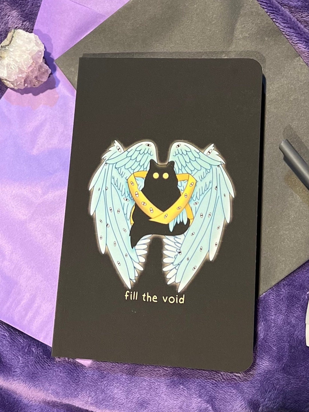 Biblically Accurate Void Cat Layflat | Dot Grid Notebook, Void Cat ...