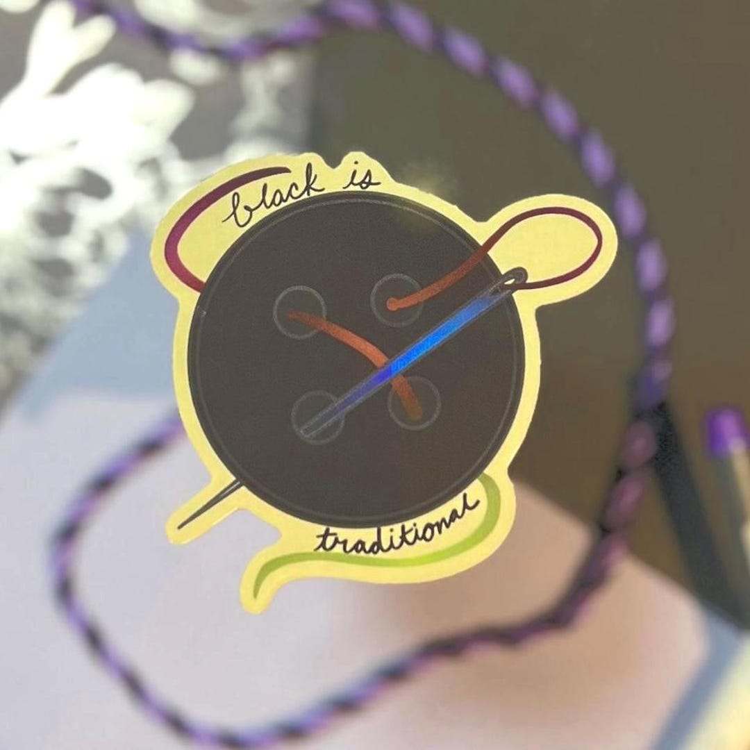 Button Eyes Sticker | Holographic Twitchy Witchy Girl Sticker, Creepy ...