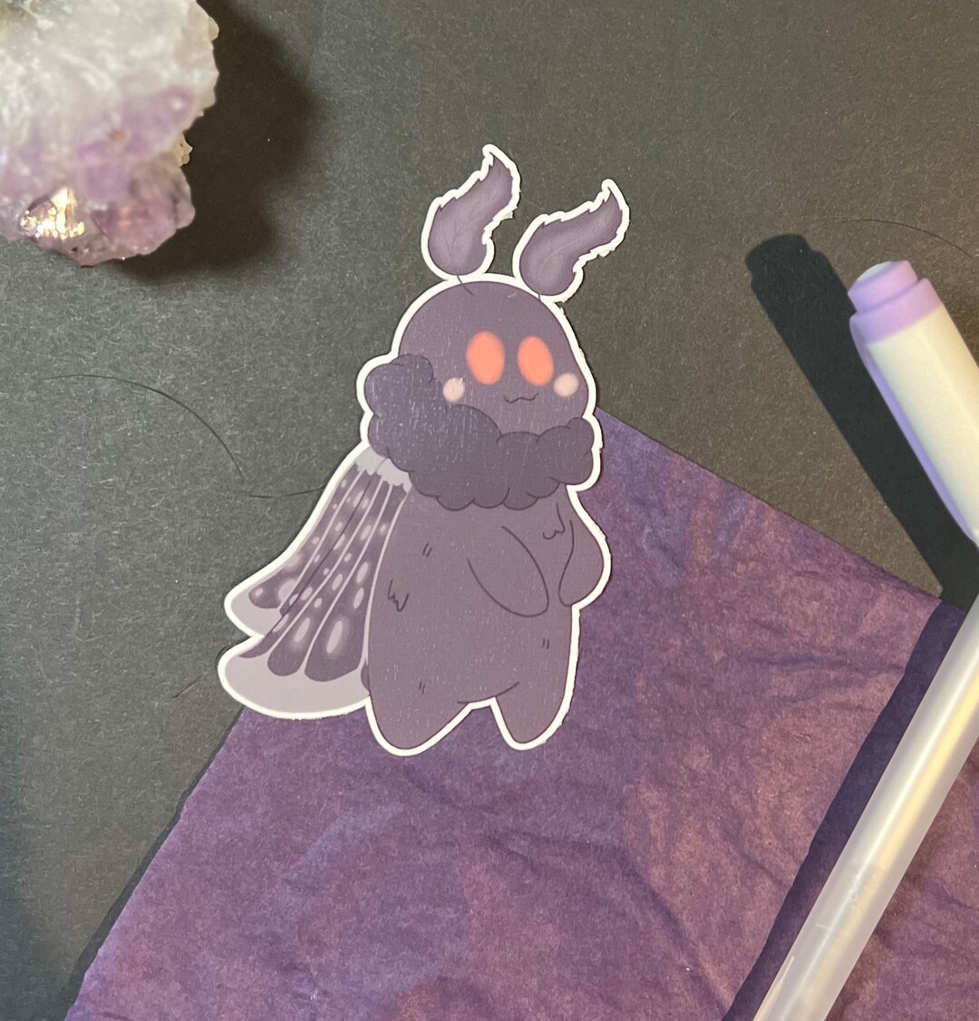 Chibi Mothman Sticker Cute Moth Sticker, I Believe Conspiracy Sticker ...