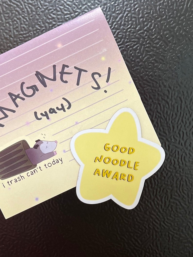 Good Noodle Star MAGNET | Good Job Reward Fridge Magnet, Trying My Best ...