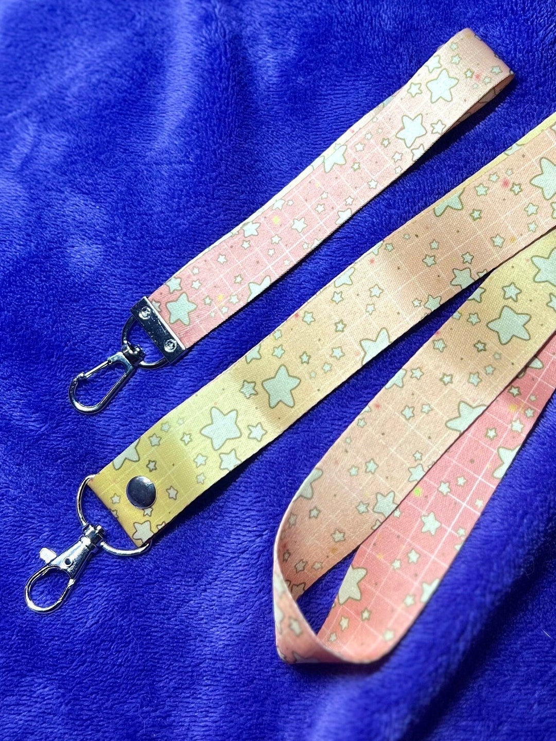 Orange Star Pattern LANYARD |cute Star Lanyard for Keys, Star Fox ...
