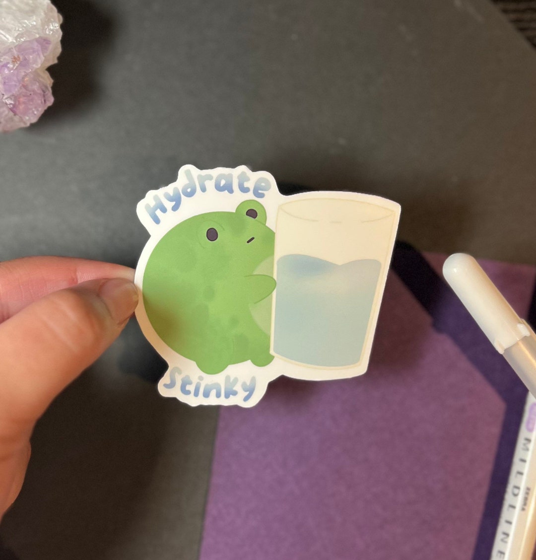 Hydrate Stinky Sticker | Emotional Support Waterbottle Sticker, Stay ...
