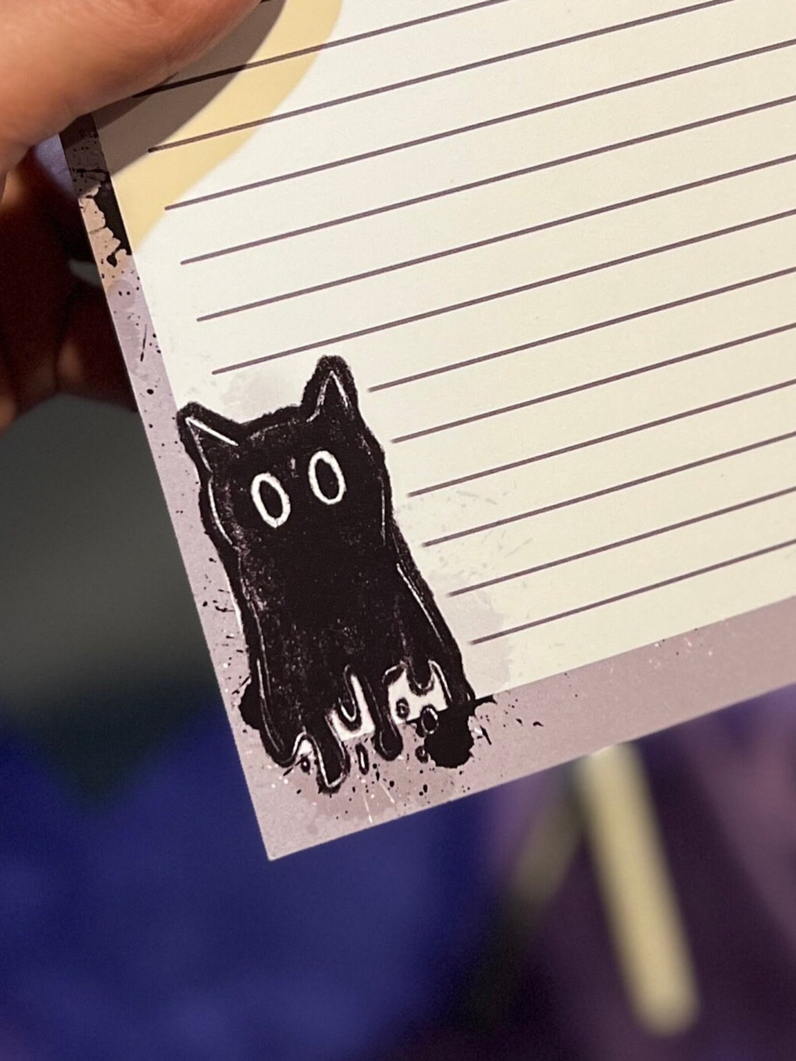 Drippy Void Cat Notepad | Black Cat Stationery, Void Cat to Do List ...