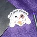 Crying Croissant Bunny | Funny Animal Stickers, Cottagecore Bunny ...