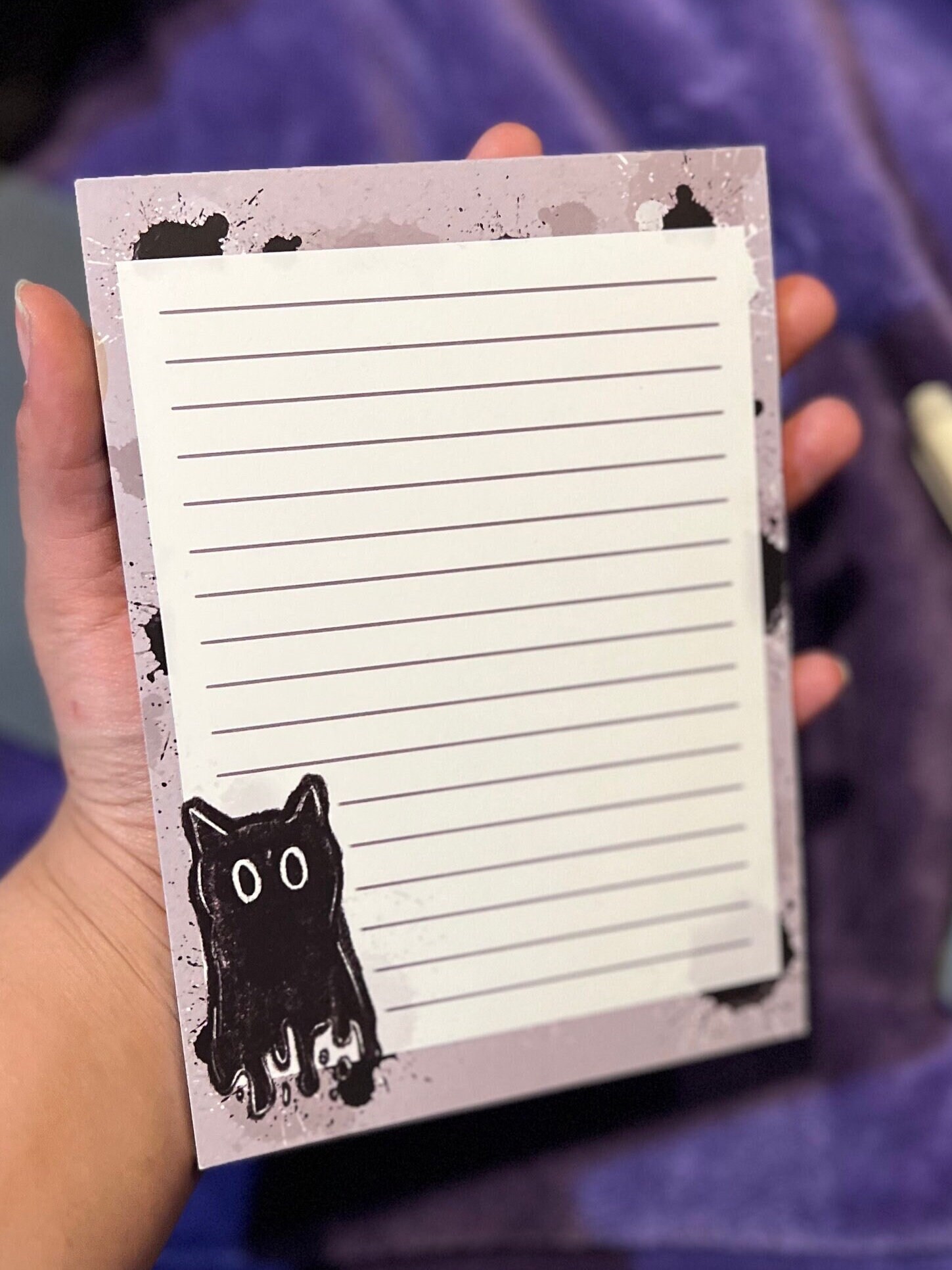 Drippy Void Cat Notepad | Black Cat Stationery, Void Cat to Do List ...