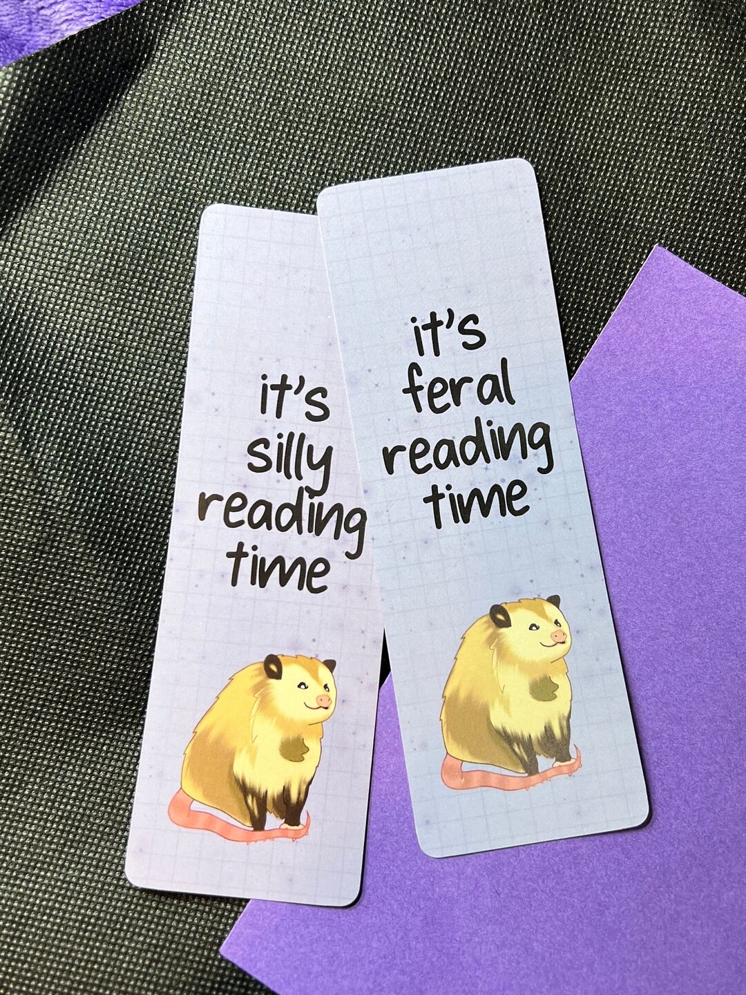 Reading Time Possum Bookmark | Silly Goofy Mood Bookmark, Feral Opossum ...