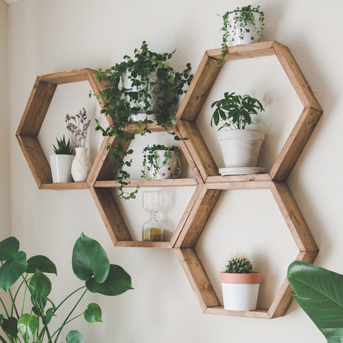 Hexagon Shelves Wall Beehive Bee Honeycomb Shelf Decor - Etsy